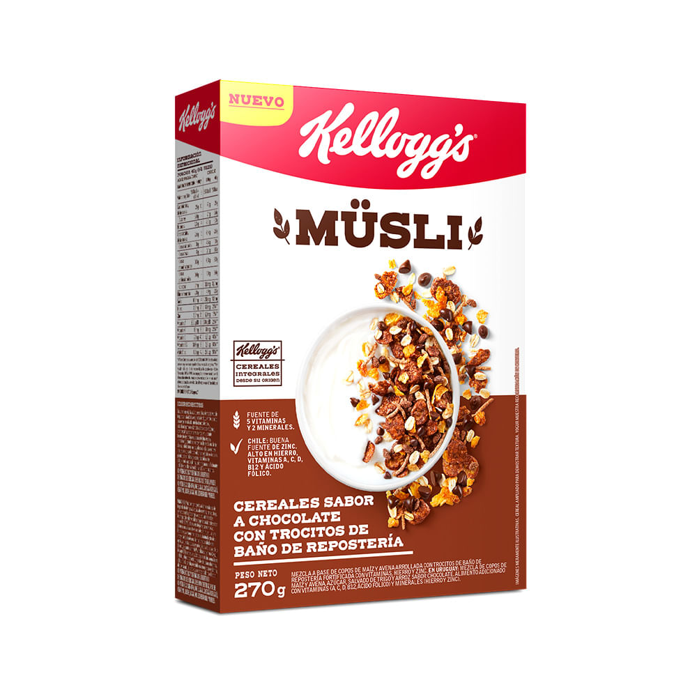 Cereal MÜSLI KELLOGG'S Chocolate x270gr - jumboargentina