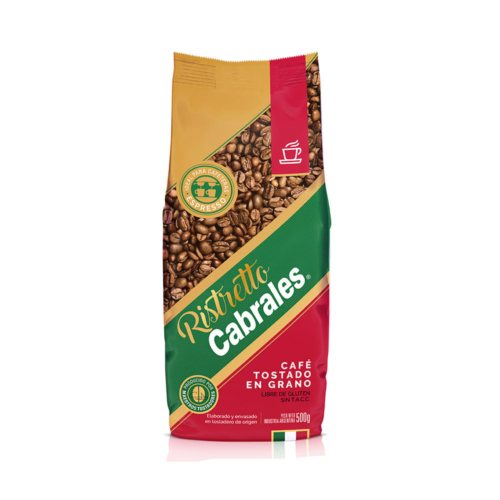 Café CABRALES Ristretto En grano x500gr - jumboargentina