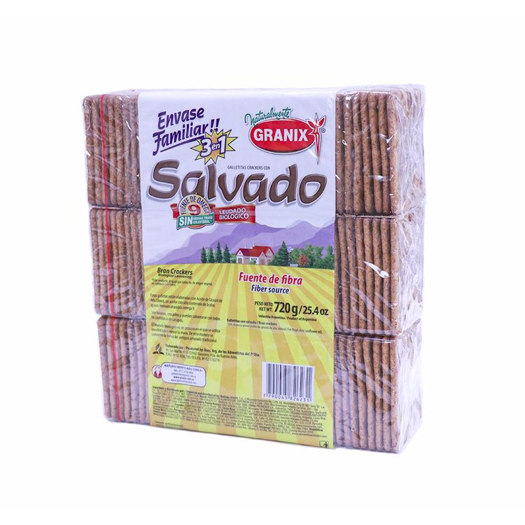 Galletitas GRANIX Salvado 3 en 1 x720gr - Jumbo Galletitas GRANIX Salvado 3 en 1 x720gr - Jumbo