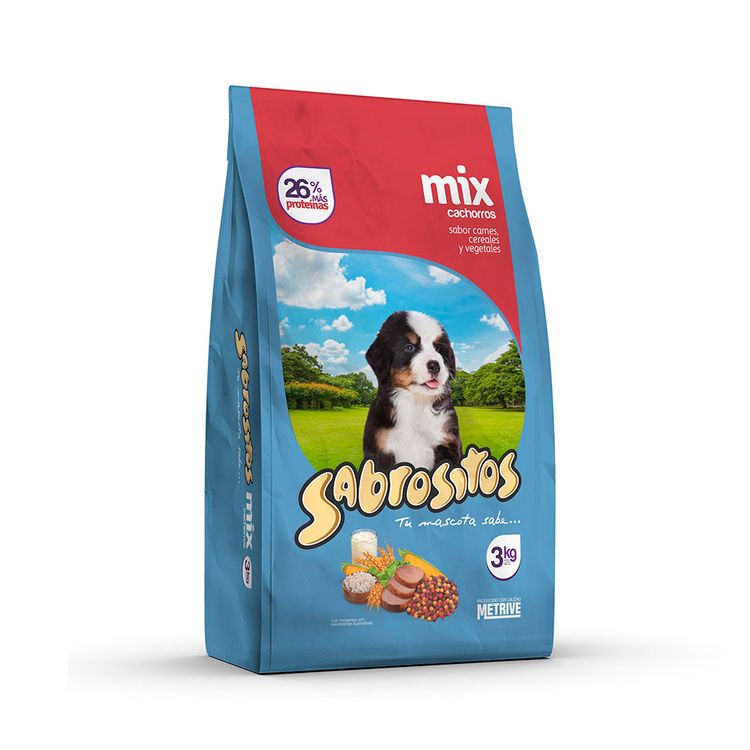 Alimento SABROSITOS Cachorro Mix Carnes/cereales y veg x3KG ...